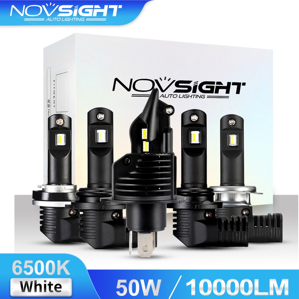 Novsight N20 H4 H7 H11 Car LED Headlight Ultra-thin Bulb 6500K 10000LM ...