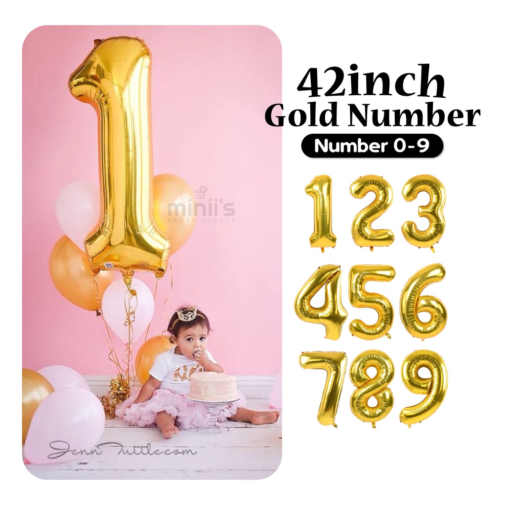 MINIIS PARTY Number Balloon 42 Inch Balloon Number Foil Balloon Belon ...