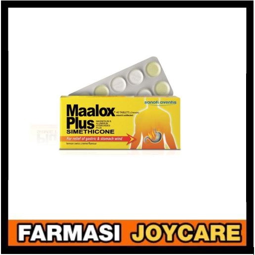 Maalox Plus (Antacid & Antiflatulent) 10's / 40's (Exp: June 2025 ...