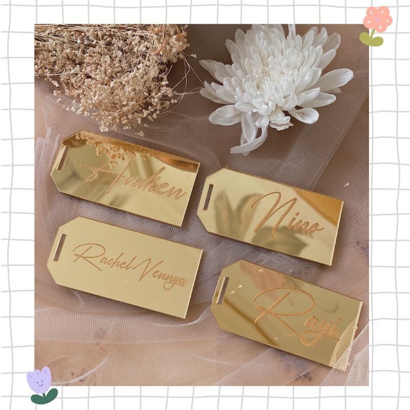 GANTUNGAN Luggage Tag Custom Name/Luggage Hanger/Bag Hanger/ID Card ...