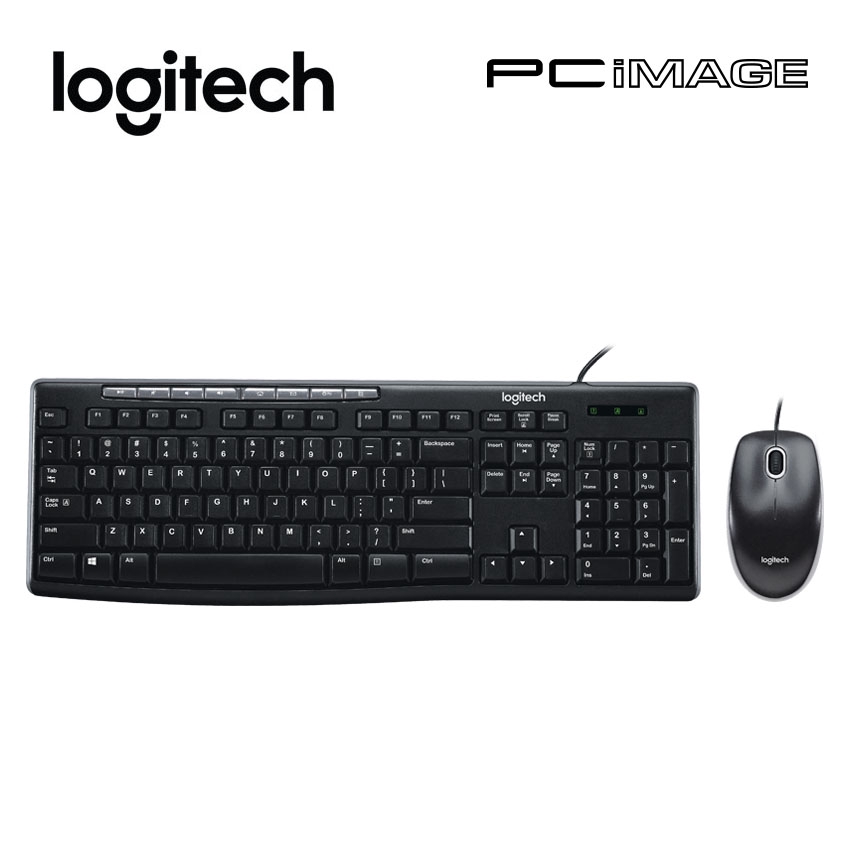 Logitech Mk200 Media Corded Keyboard And Mouse Combo Plug And Play Usb