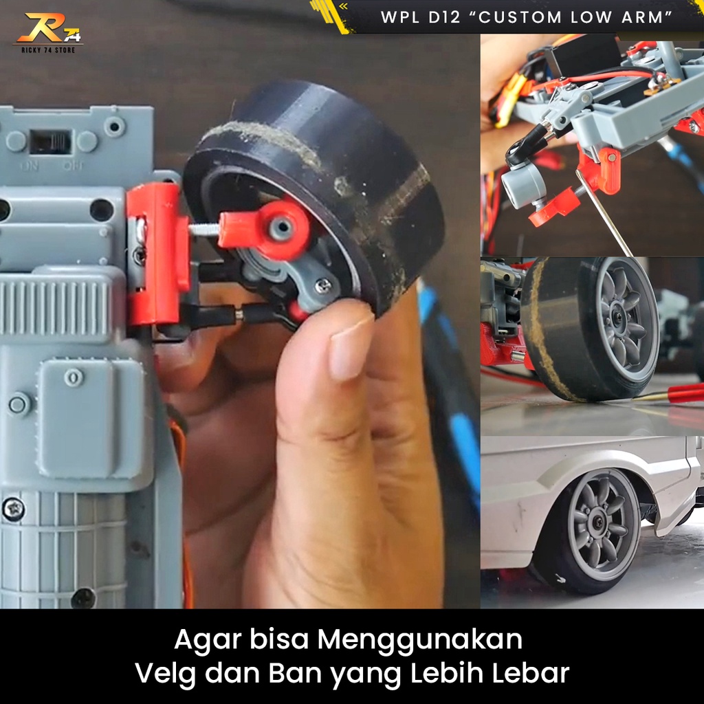 Wpl D12 Custom Lower Arm 1:10 Scale - Accessories RC Drift 3D Print ...