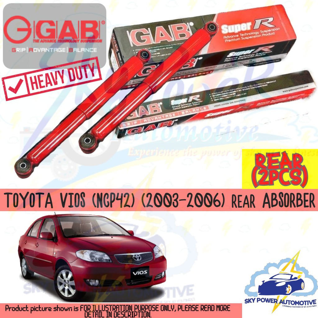 TOYOTA VIOS (NCP42) (2003-2006) GAB SUPER R SPORT PREMIUM HEAVY DUTY ...