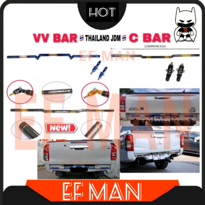 🇹🇭 UNIVERSAL THAILAND TITANIUM VV C BAR WITH BRACKET HILUX VIGO REVO ...