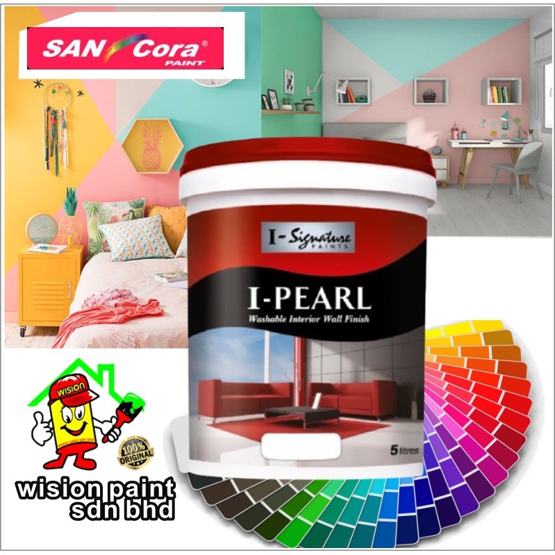 5 LITER SANCORA i-PEARL / INTERIOR PAINT / Cat Rumah Dalam glo ...