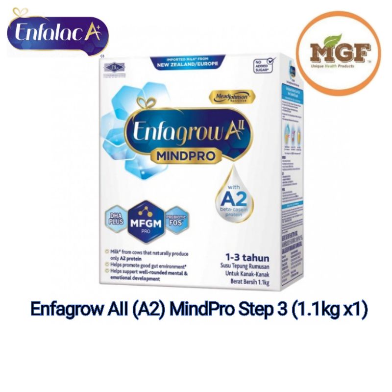 Enfagrow AII (A2) MindPro Step 3 - 1.1KG x 1 EXP 09/2022 | Shopee Malaysia