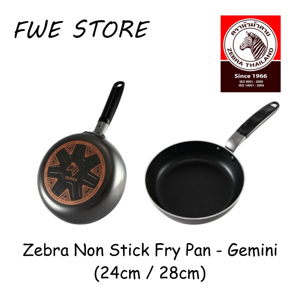 (100% Original) Zebra Thailand Stainless Steel Gemini Non Stick Fry Pan ...
