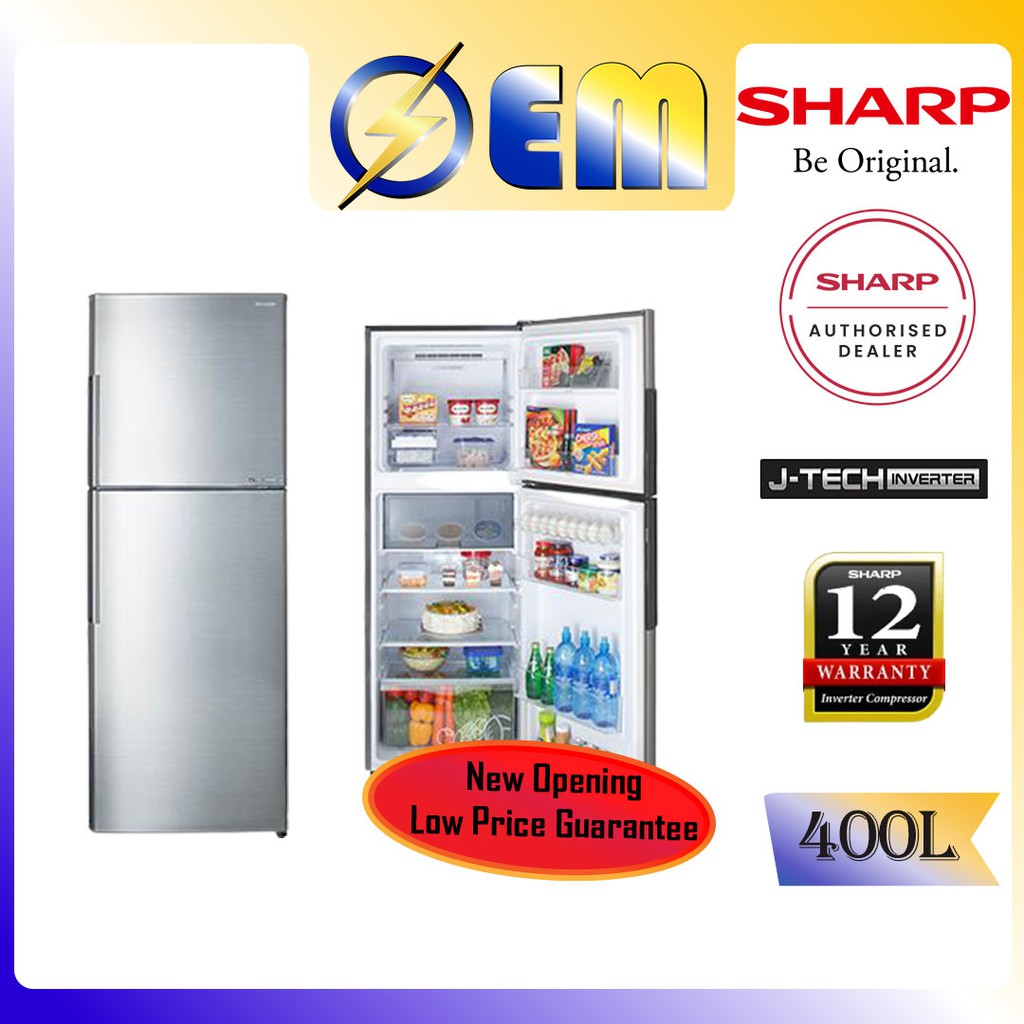 360L/400L SHARP 2 -Door J-Tech Inverter Fridge 2-Pintu Peti Sejuk | AG ...