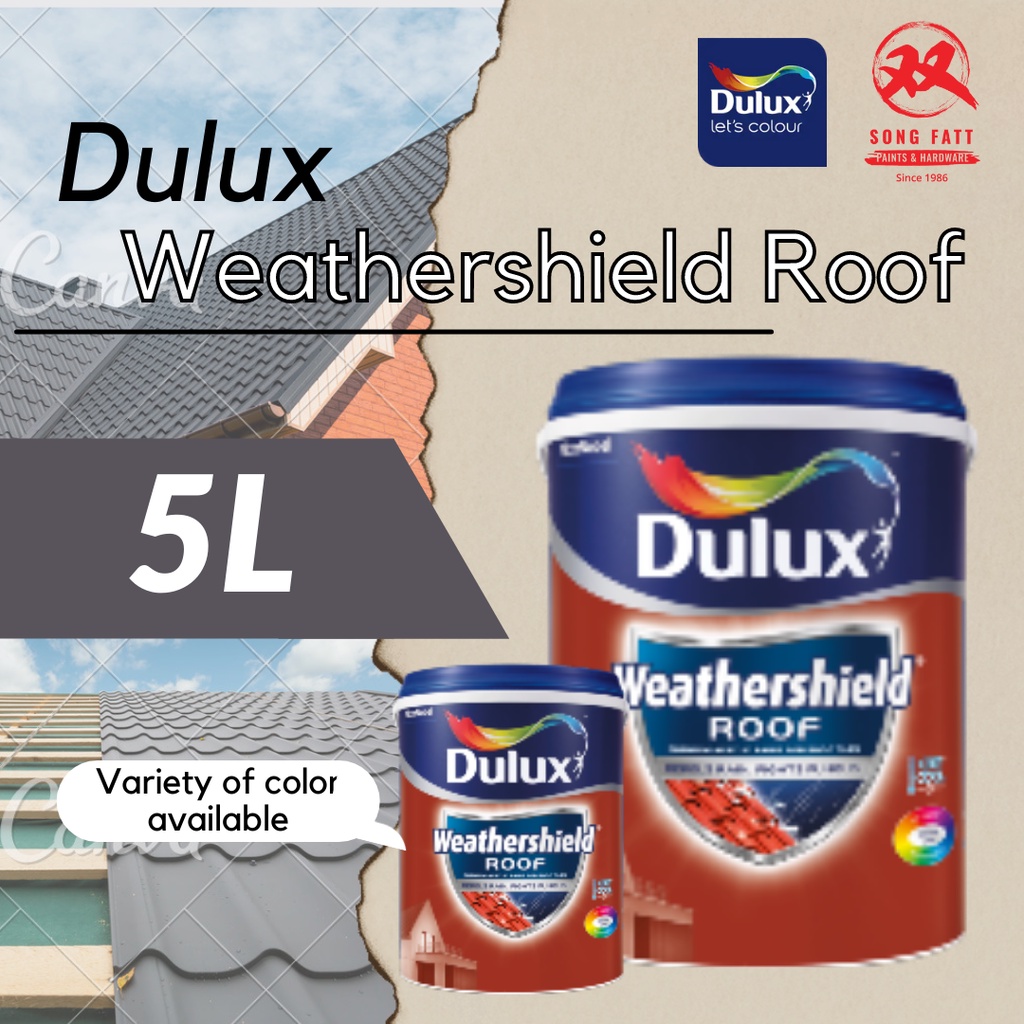 Dulux ROOFSHIELD WEATHERSHIELD ROOF (COLOUR) 5L [Shopee Offer Price ...