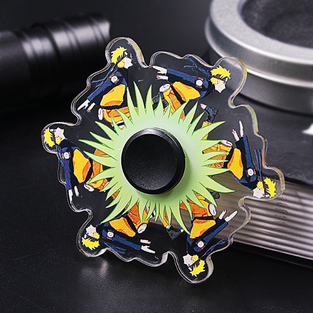 Cartoon Fidget Spinner Running Animation Goku Naruto Pikachu Kids Toys ...