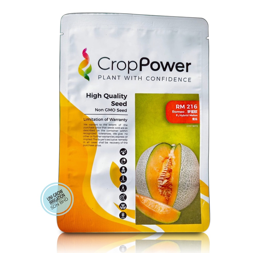 (100 Biji) F1 Romeo RM216 Melon Benih Crop Power / Rock Melon | Shopee ...