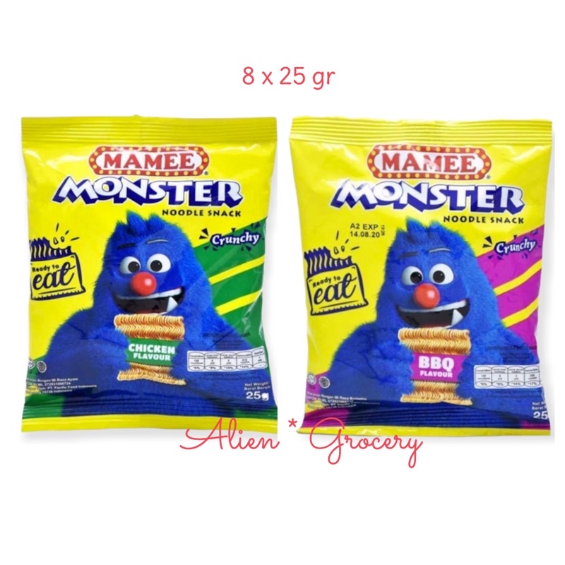 Mamee MONSTER Noddle Snack Chicken Bbq 8x25gr 200gr | Shopee Malaysia