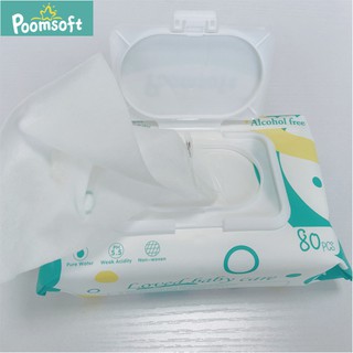POOMSOFT Non Alcohol Baby Wet Wipes/Wet Tissue (80 Pcs/Pack) | Shopee ...