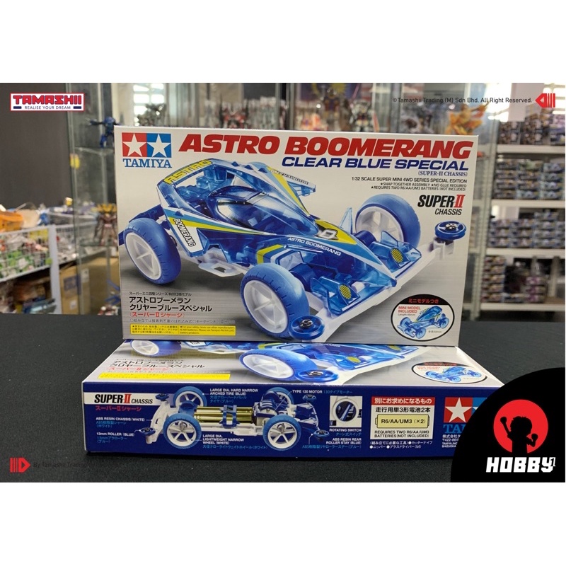 Tamiya 95279 Super Mini 4WD Astro-Boomerang Clear Blue Special (Super ...