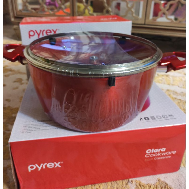 Pyrex Clara Cookware 24cm Casserole With Lid | Shopee Malaysia