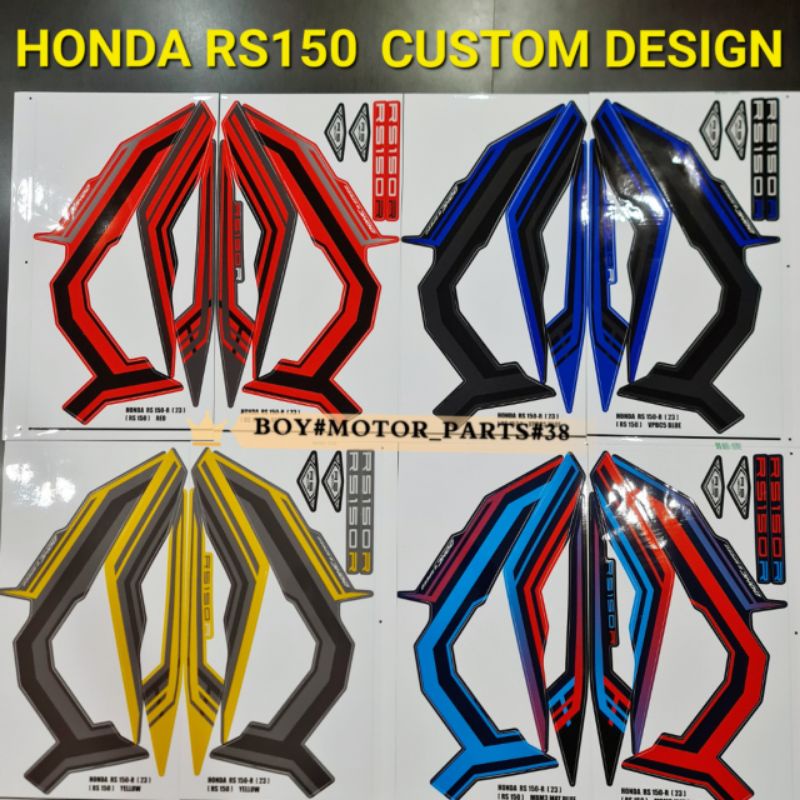 HONDA RS150 V1 V2 CUSTOM DESIGN ( 23 ) BODY STICKER NEW MODEL ( READY ...