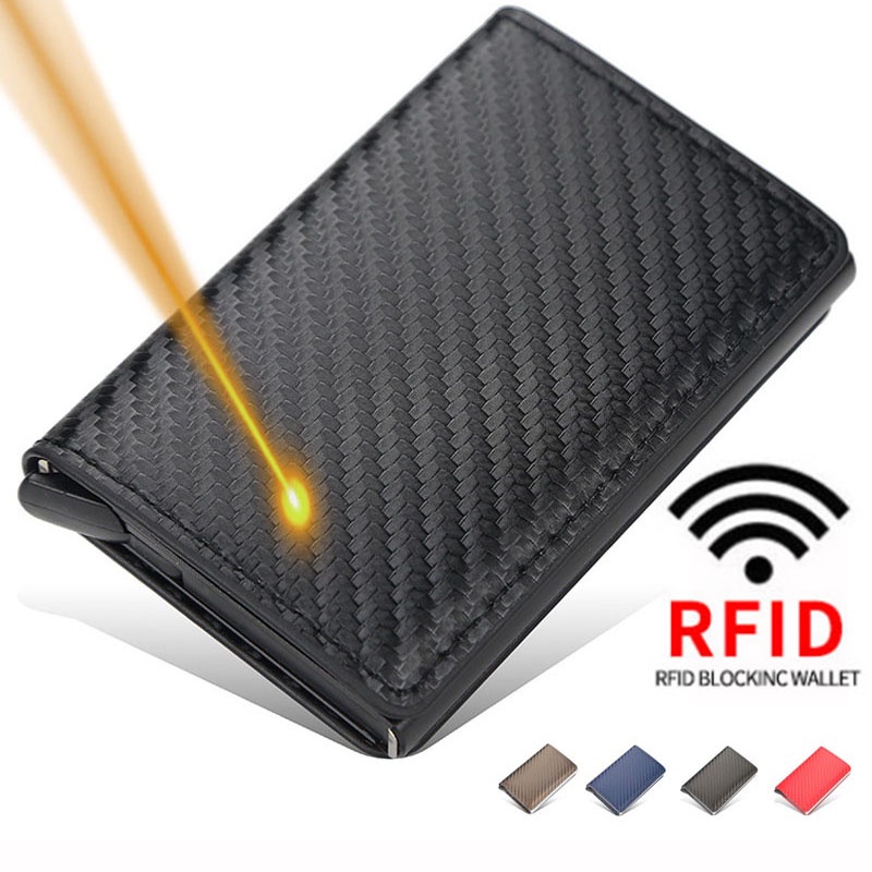 RFID Blocking Anti-theft ID Credit Card Holder Wallet for Men PU ...