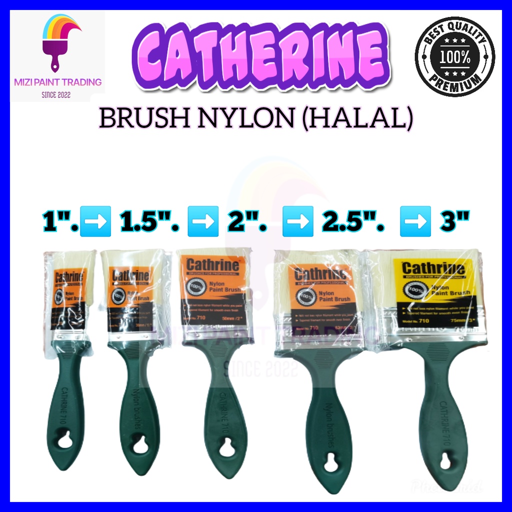 CATHRINE (BERUS CAT) 100% NYLON PAINT BRUSH (HALAL) | Shopee Malaysia