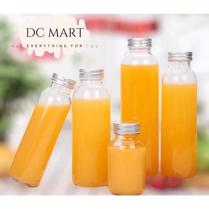 GLASS BOTOL / AIR BOTOL KACA / CLEAR GLASS BOTTLE WATER BOTTLE | Shopee ...