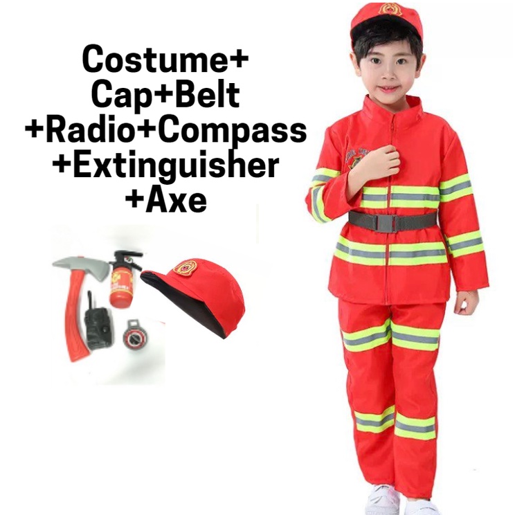 [🔥READY STOCK🔥!!!] Costume Kids Cosplay Fireman Firefighter Toys For ...