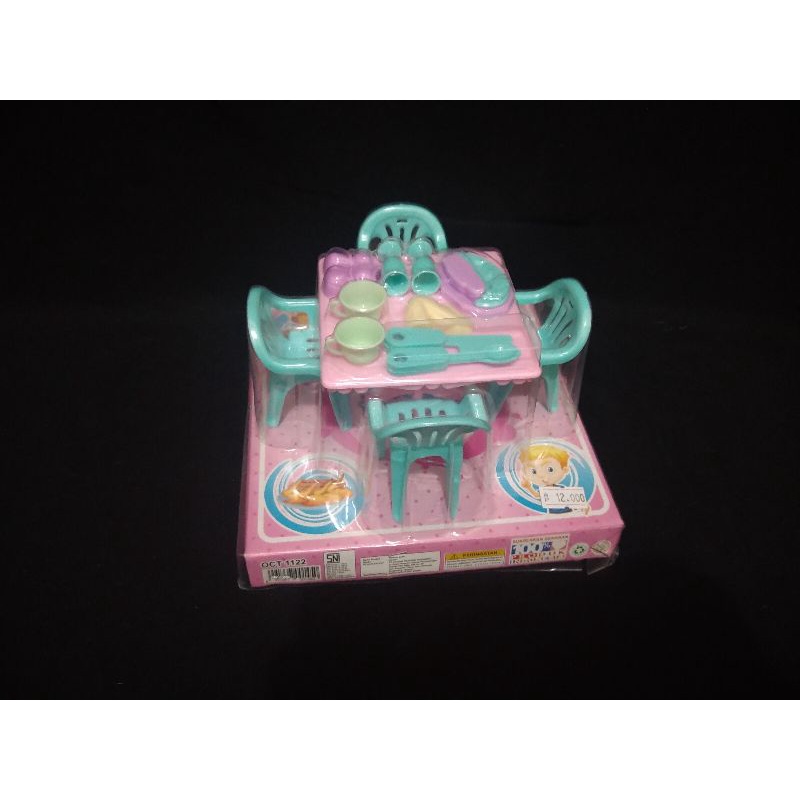 Children's toy plastic dining table set. | Shopee Malaysia