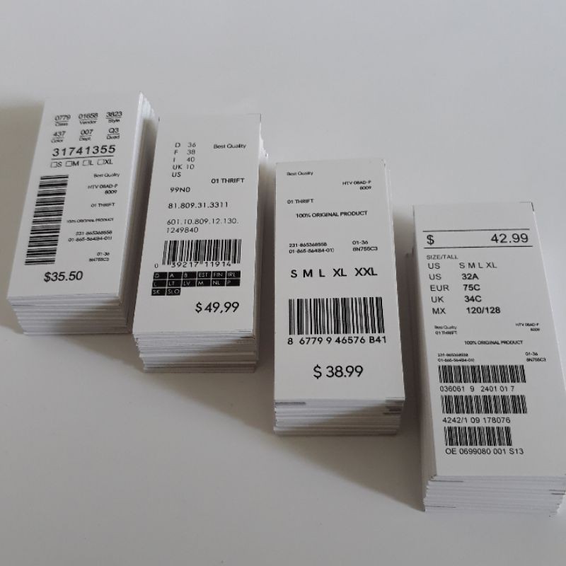 Barcode hangtag (250 pcs) / dollar hangtag / handtag / hang tag / price ...