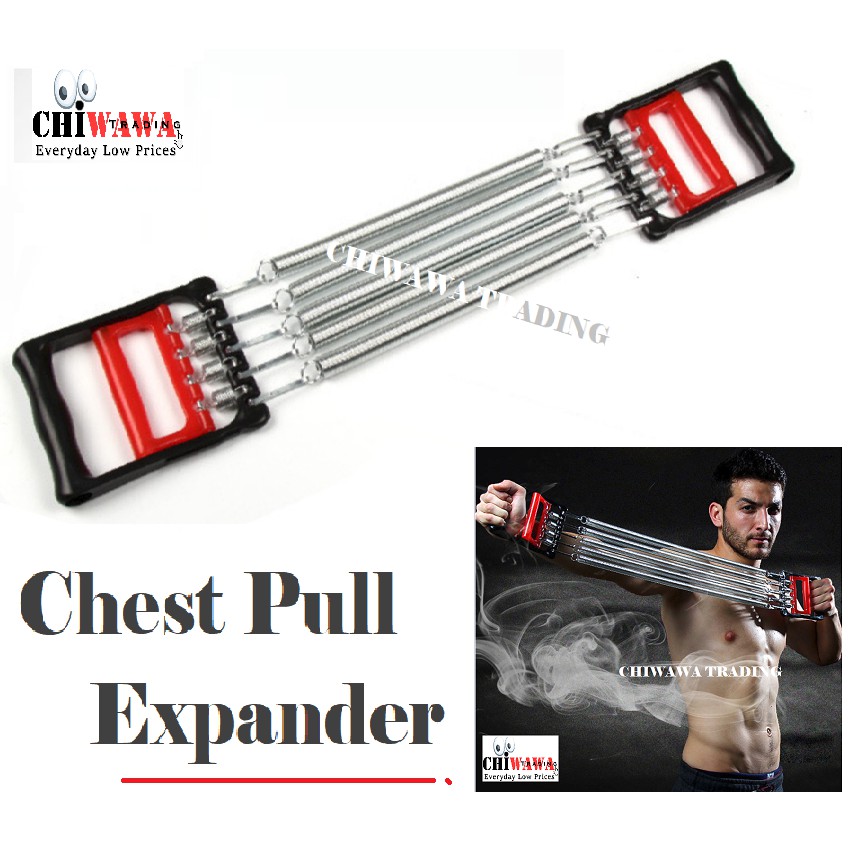Chest Muscle Pull Expander Gym Exercise Fitness Hand Gripper Puller 5 ...