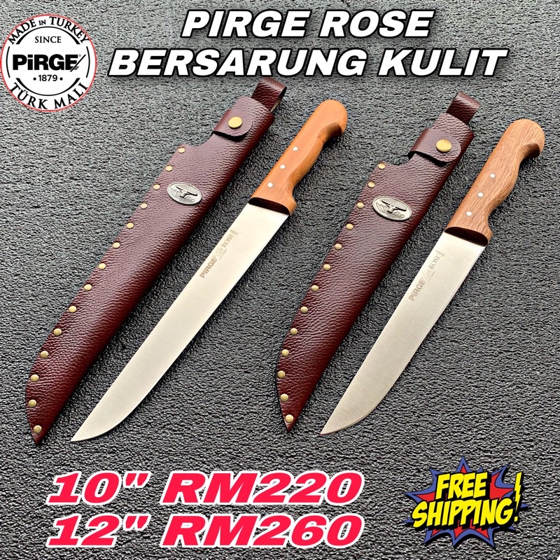PIRGE SULTAN PRO ROSE HANDLE - PISAU SEMBELIH 10” & 12” | Shopee Malaysia