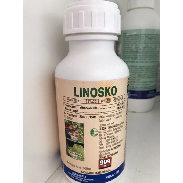 Linosko / Fungicide / Racun Kulat / difenoconazole / 杀菌剂 500ml | Shopee ...