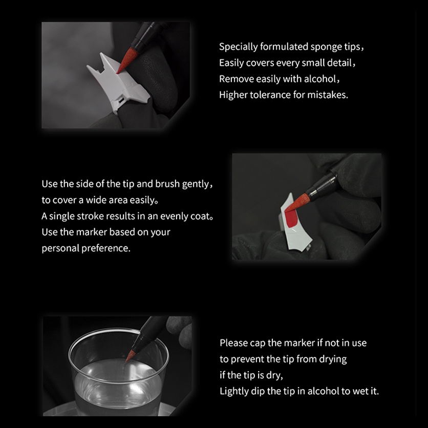 DSPIAE Soft Tip Marker Pen / Acrylic Markers / Water-based Gundam ...