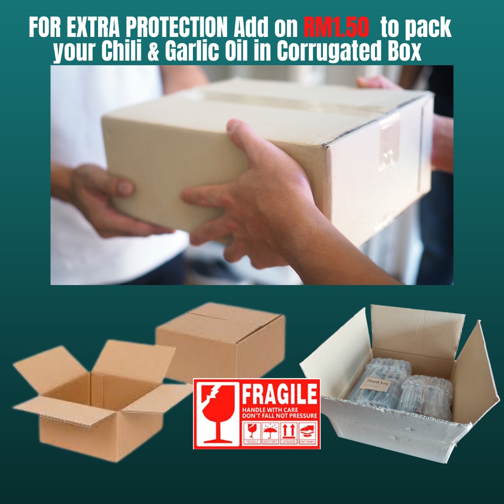 Corrugated Box for Chili & Garlic Oil | Shopee Malaysia