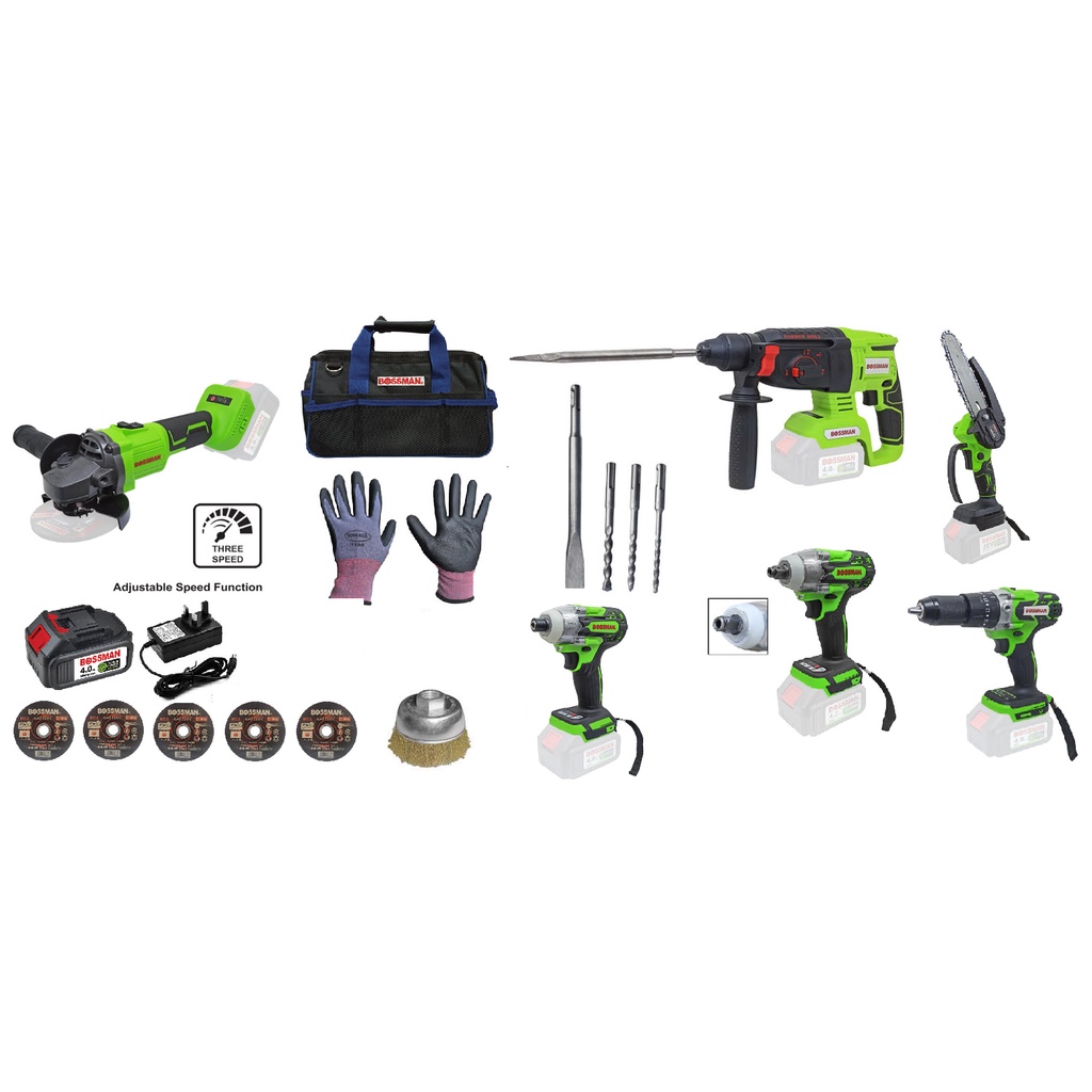 Bossman ECO-SERIES Combo Set - BAG-101 + BRH-22 +BHD-33 + BCS-77 + BSD ...