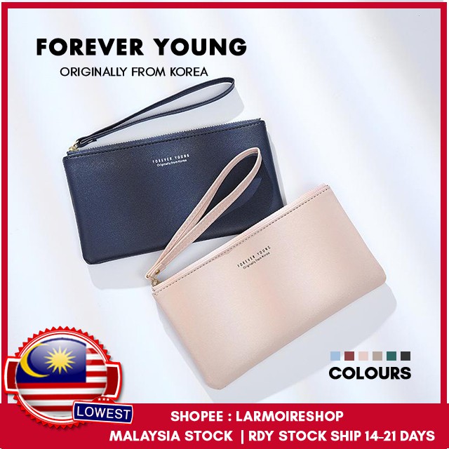 🇰🇷🇰🇷 Ready Stock Malaysia Korean Forever Young Women Long Zip Purse ...