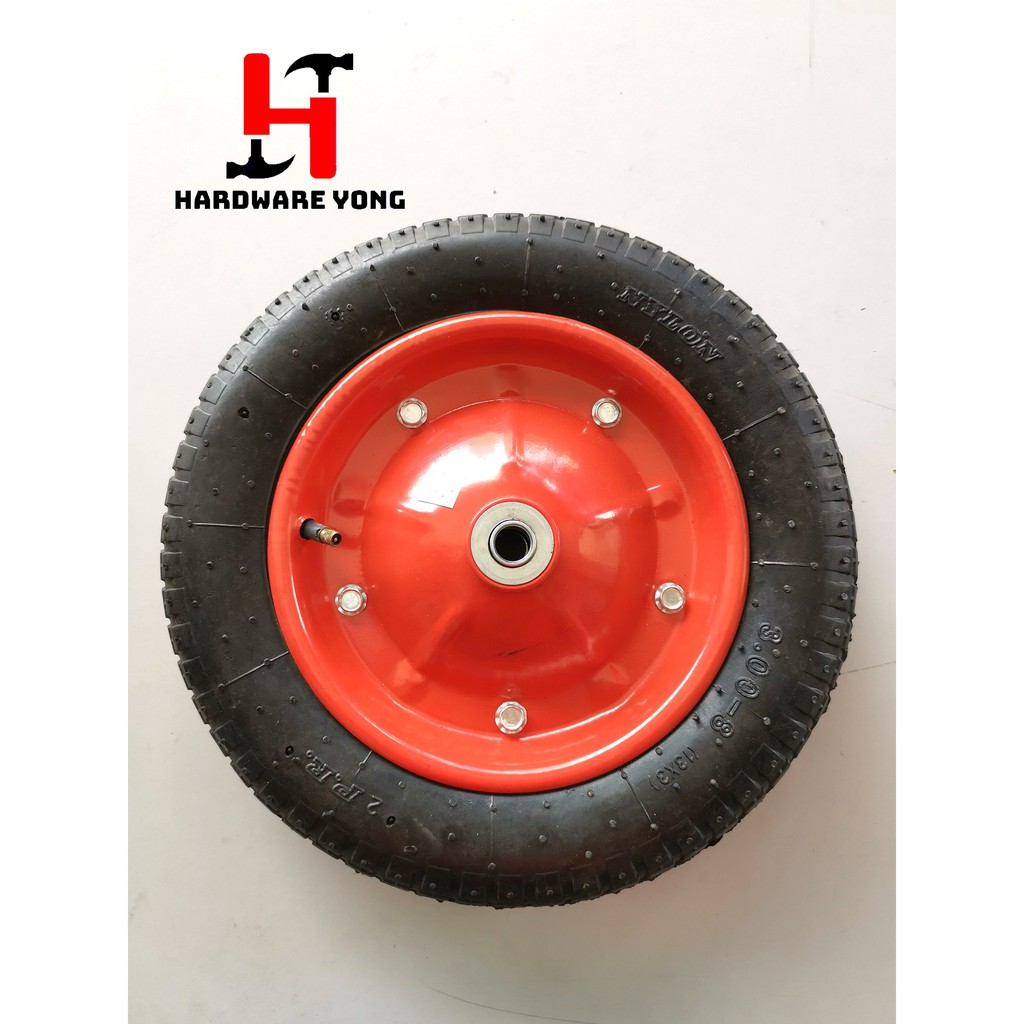 Wheelbarrow Wheel Barrow Pneumatic Tyre (RIM BESI) | Shopee Malaysia