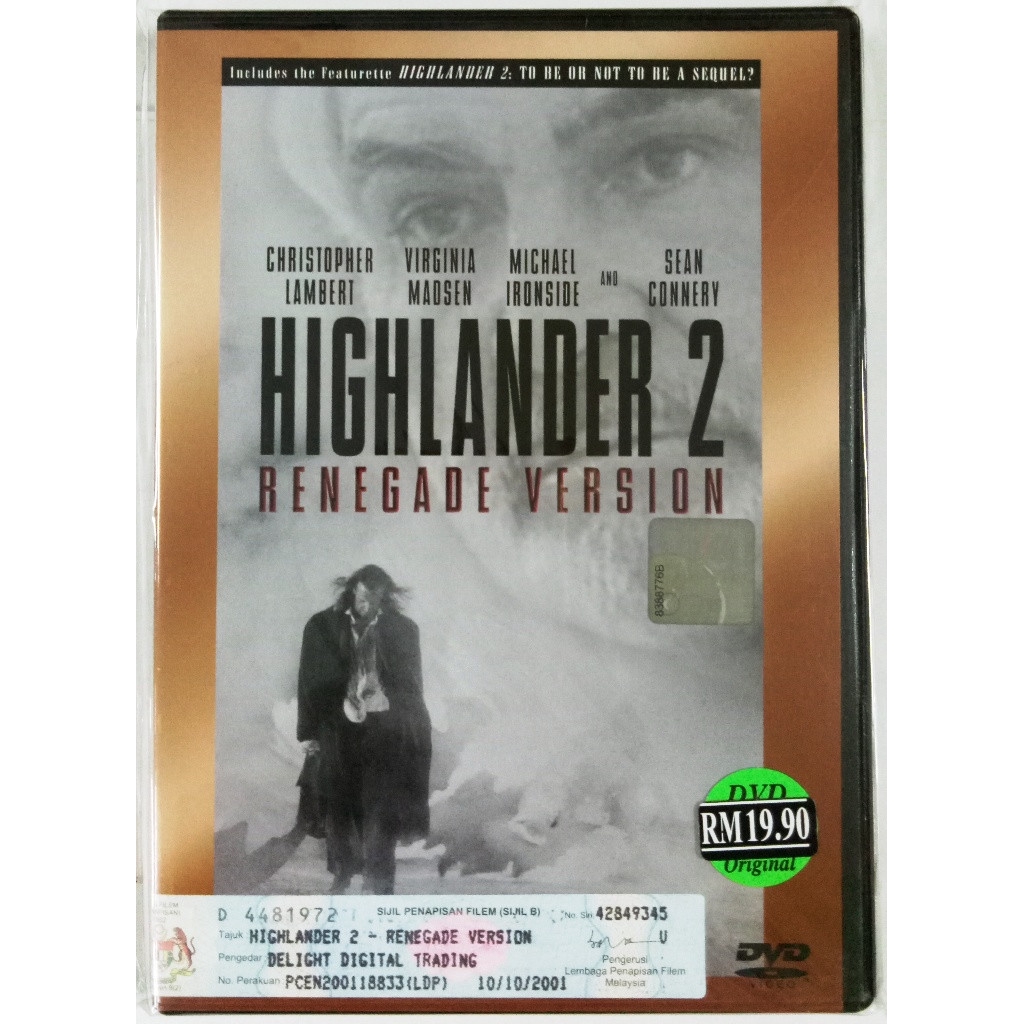 English Movie Highlander II : The Quickening Director's Cut Renegade ...