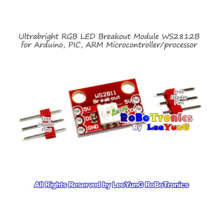 Ultra Bright RGB LED Breakout Module WS2812B TriColour RGB Light Module ...