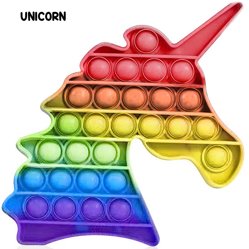 Pop It Fidget Toys Push Bubble Popping Game Educational Toy Kids ...