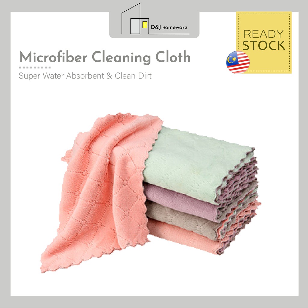 Microfiber Dish Washing Cloth / Super Absorbent Kitchen Double-Layer ...