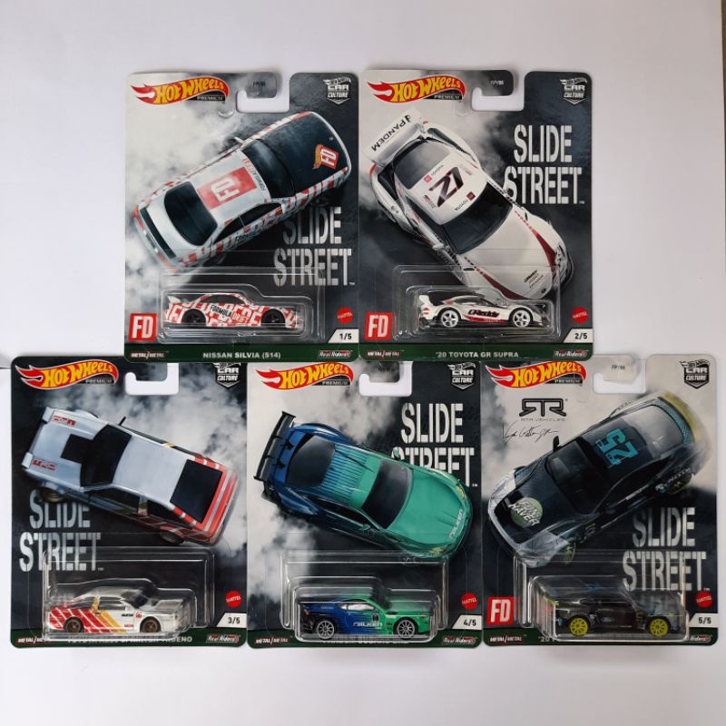 Hot Wheels Slide Street Set E Silvia / Supra / AE86 / BRZ / Mustang ...