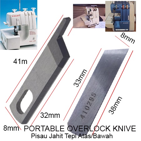 @@Pisau atas/bawah Mesin Jahit Tepi Singer 14u / OEM Pisau Jahit Tepi Singer Portable/overlock ...