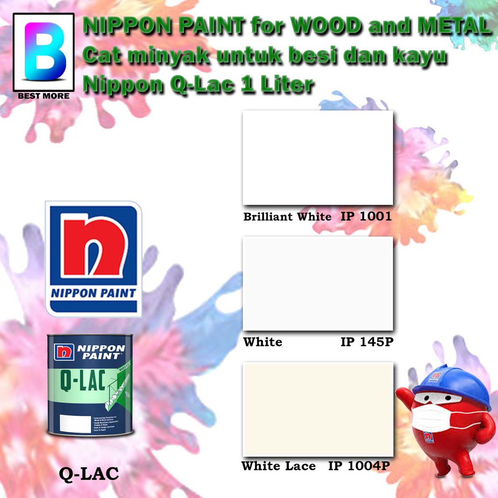 Nippon Paint Q-Lac Wood and Metal Paint Collection 1 Liter Drifting ...