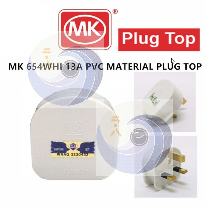 [LOCAL STOCK] MK 646 WHI 13A Heavy Duty 3 PIN Bakelite PLUG TOP heavy ...