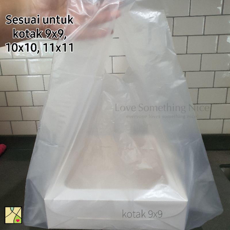 [10pcs] Plastic Bag Carrier for Cake/Pizza/Talam Box (Saiz M) untuk ...