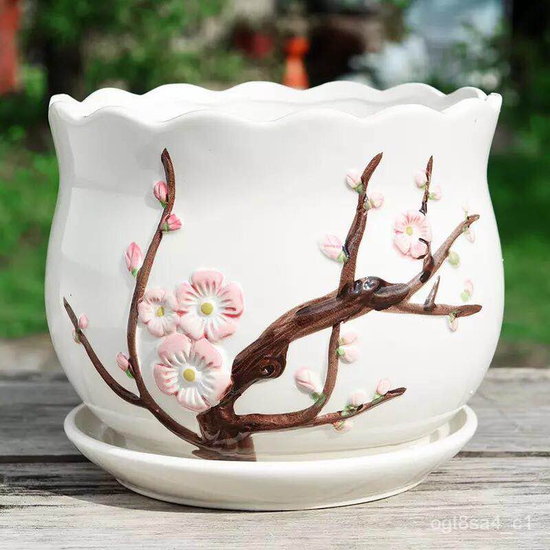 Pasu Bunga Tembikar Kosongkan Stok dengan Dulang Mudah Hijau Lobak ...