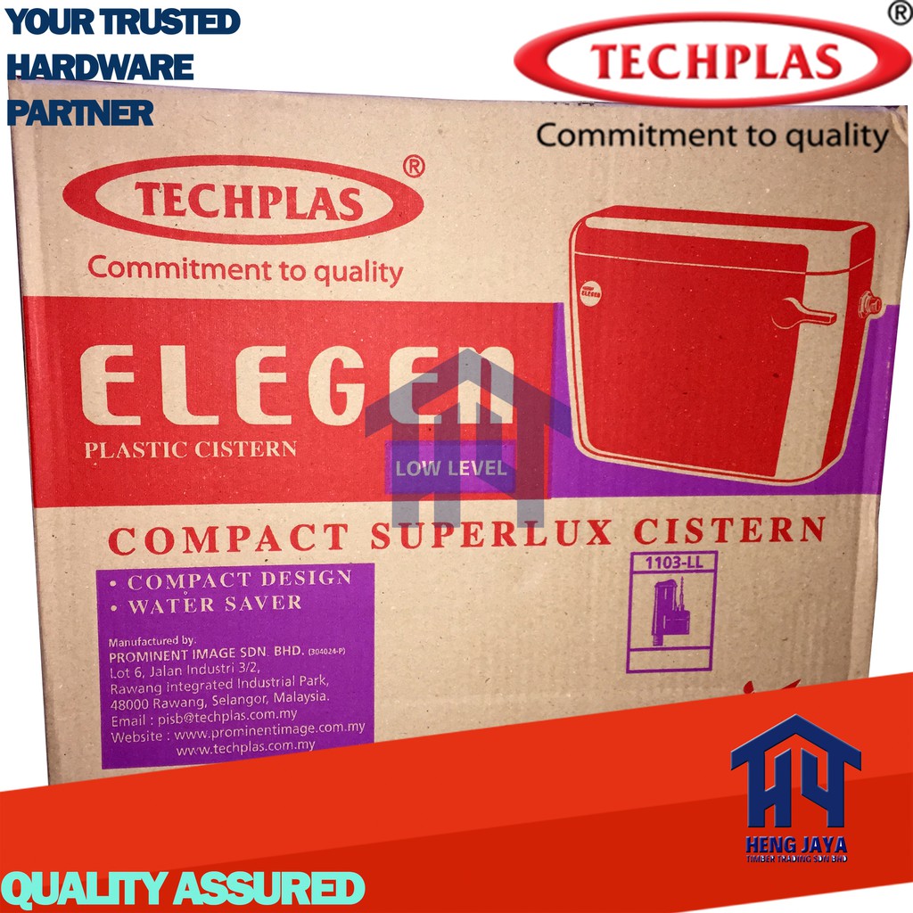 [TECHPLAS] 100% Original Elegen Flush Low Level Plastic Flush Cistern ...