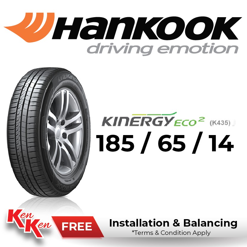 185/65/14 Hankook Kinergy ECO2 K435 (with Installation) | Shopee Malaysia