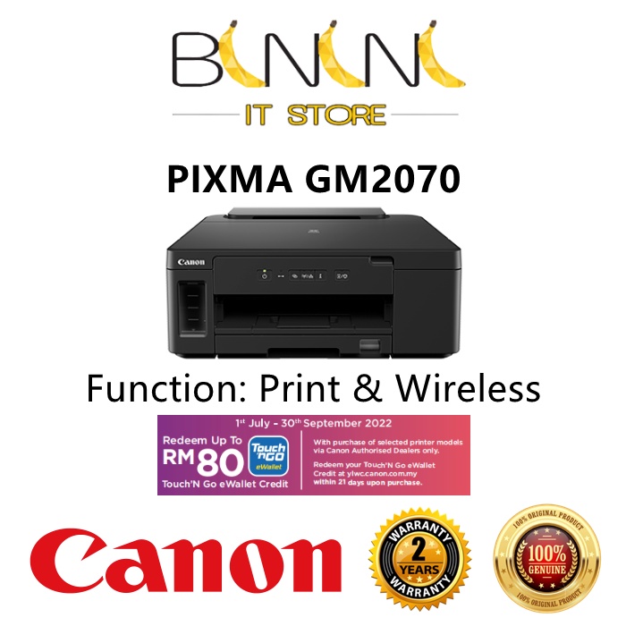 Canon PIXMA GM2070 Refillable Ink Tank Wireless Printer for High Volume ...