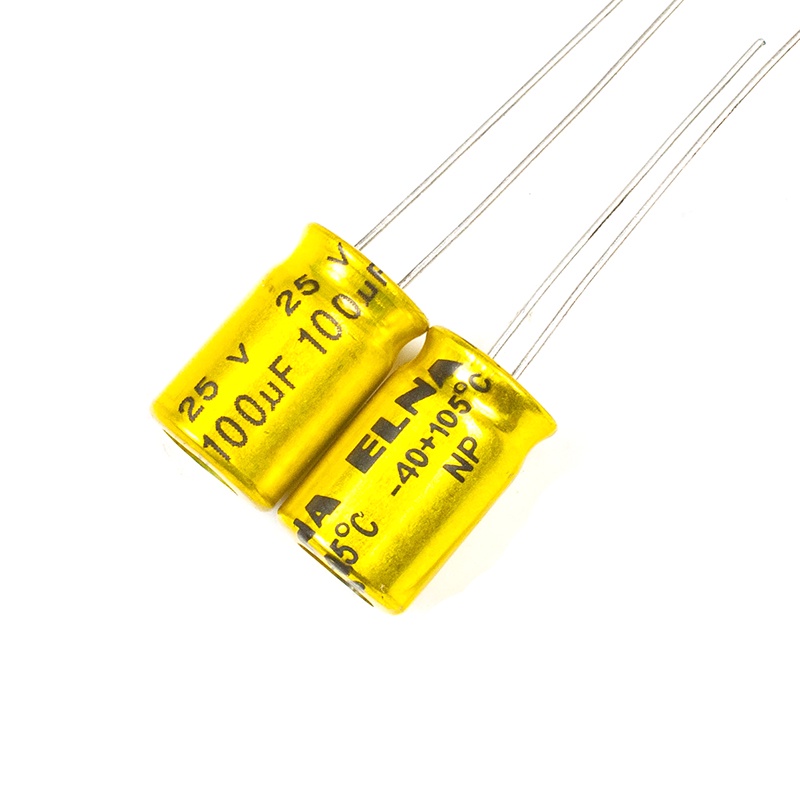 Ready stock* 1pcs,ELNA 25V 100uF 105°C 8X12mm Non-polar NP Bi-Polar CE ...