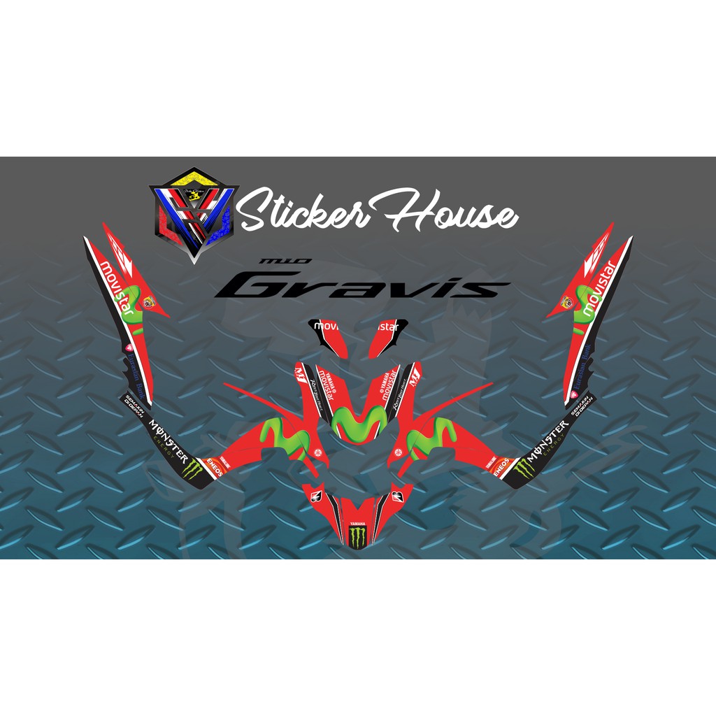 Yahama Gravis Decals Laminated | Shopee Malaysia