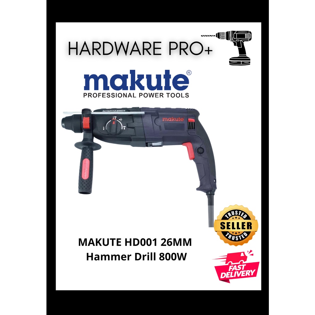 (LIMITED OFFER!!) MAKUTE HD001 26MM Hammer Drill 800W - Construction ...